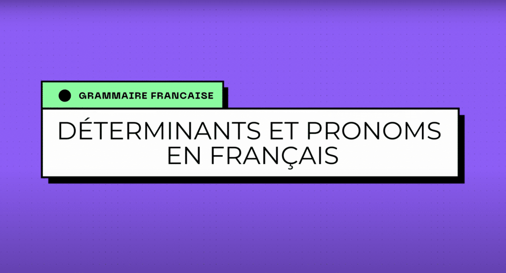 Les Déterminants et Pronoms en Francais - French Grammar Basics - Talkpal