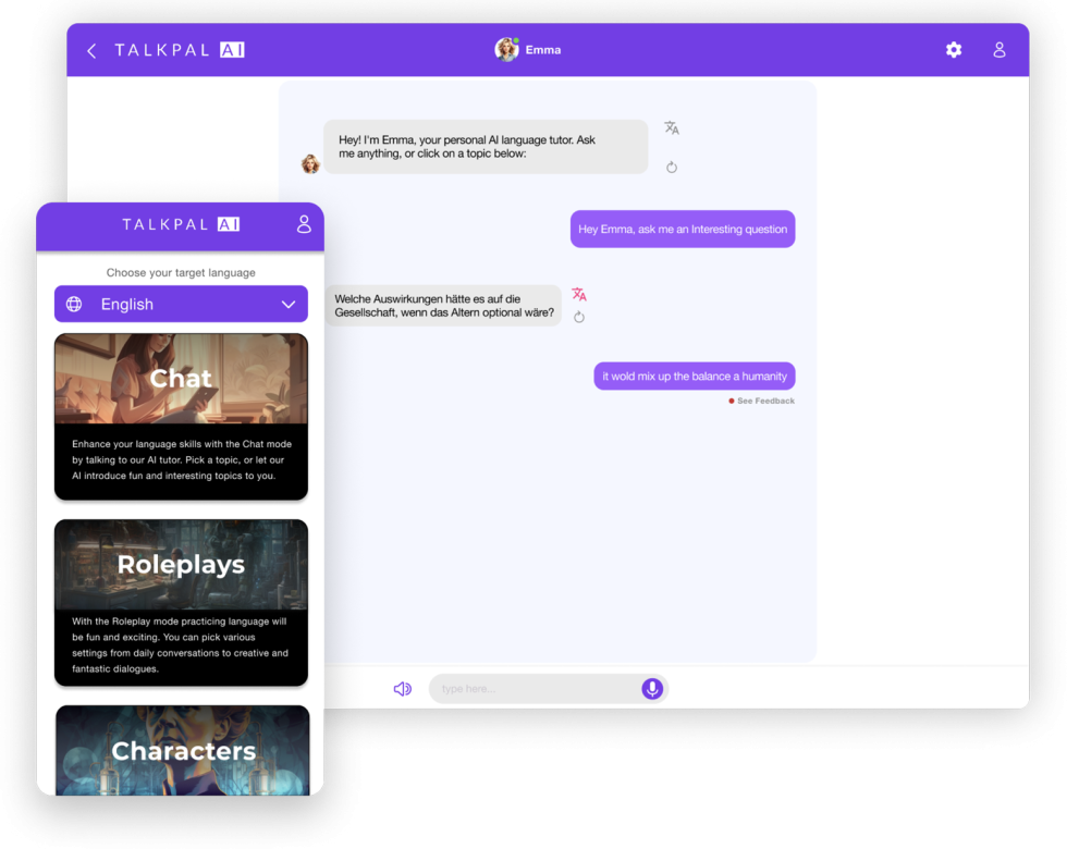 Profesor de IA - TalkPal